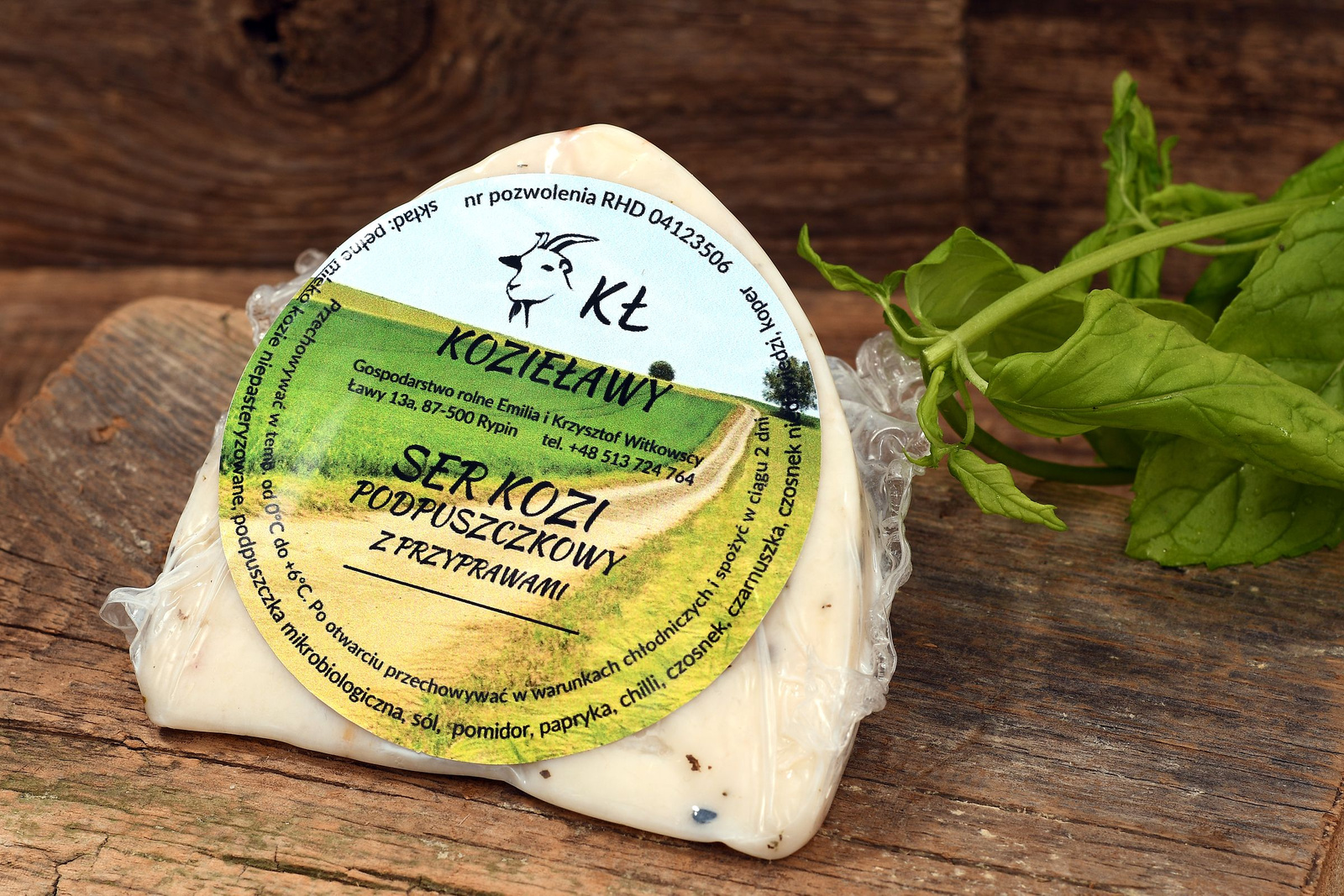 Ser kozi podpuszczkowy z przyprawami KozieŁawy - Pieczone&Wędzone