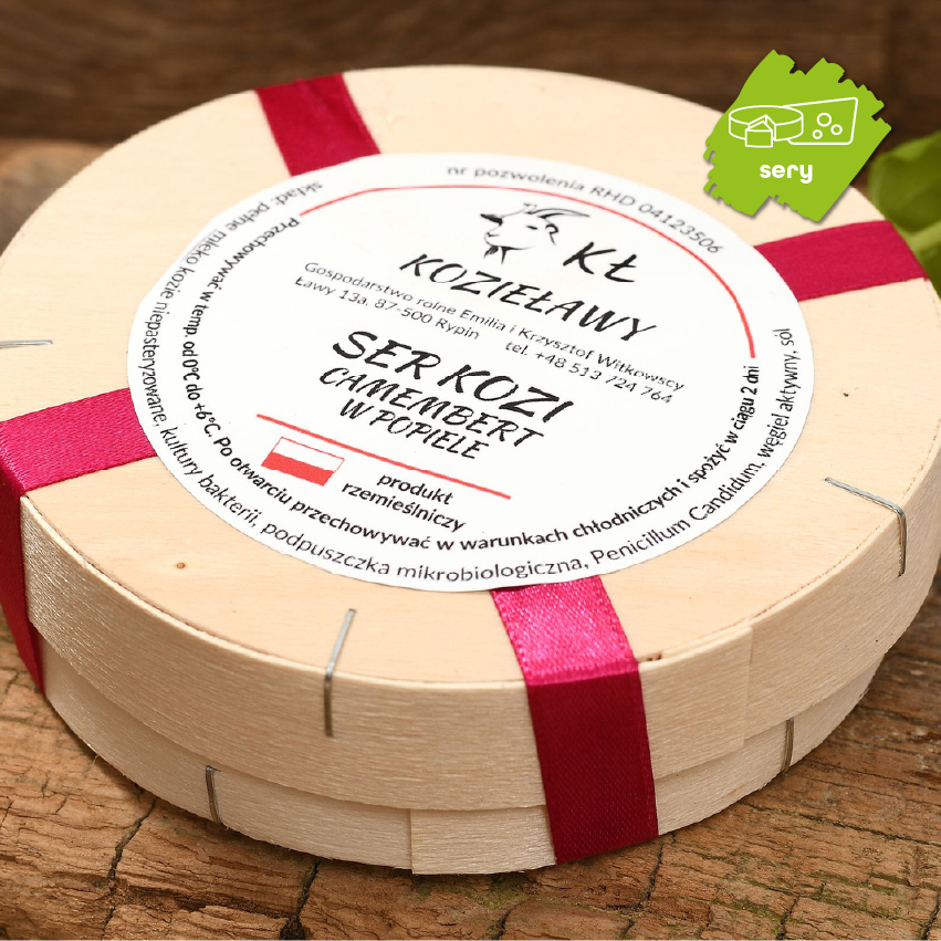 Ser kozi Camembert w popiele KozieŁawy - Pieczone&Wędzone